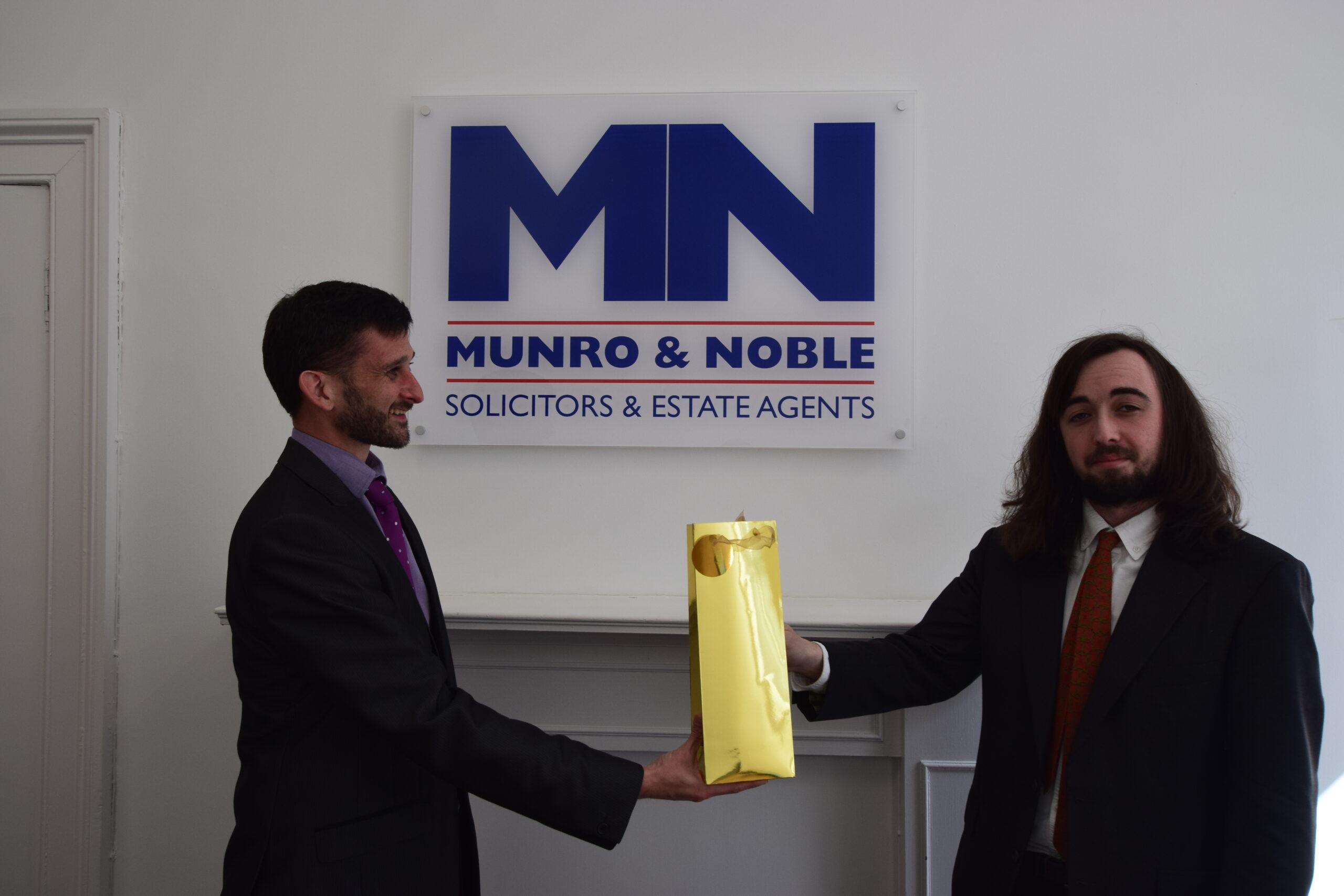 Congratulations to Michael - Munro & Noble